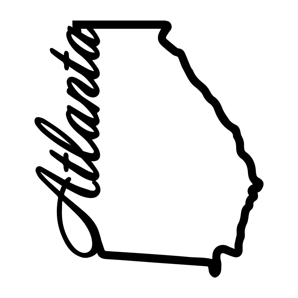 Atlanta Georgia Cursive Decal – DADA BLACK SHEEP DECALS