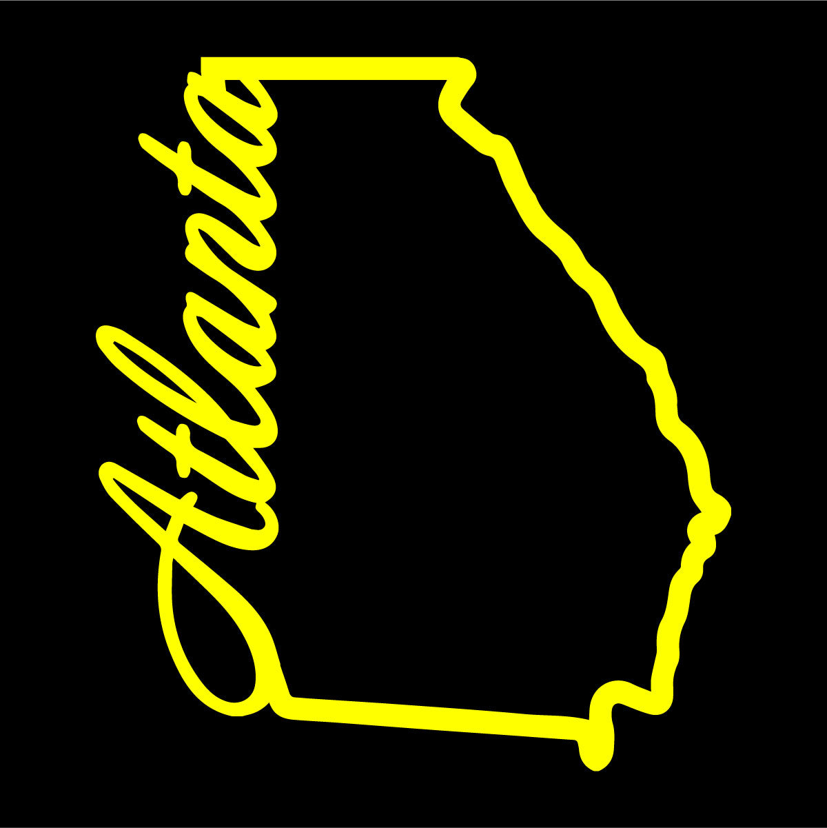 Atlanta Georgia Cursive Decal – DADA BLACK SHEEP DECALS